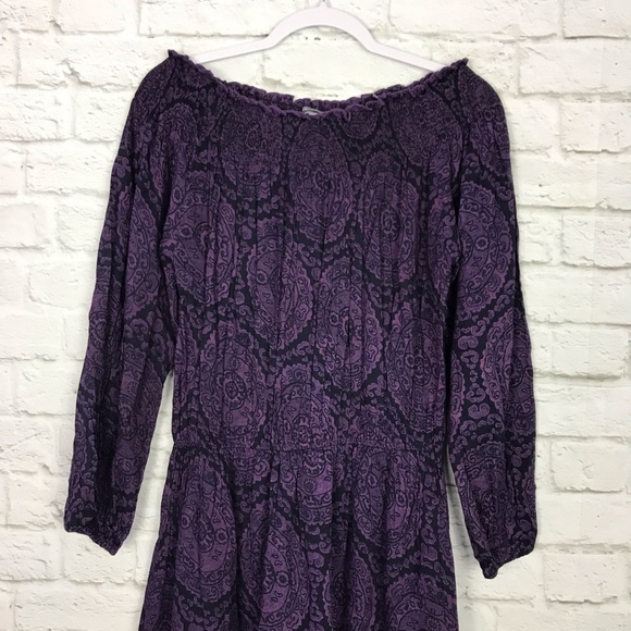 Zoe & Sam | Dresses | Zoesam Mandala Paisley Off Shoulder Pompom Dress ...